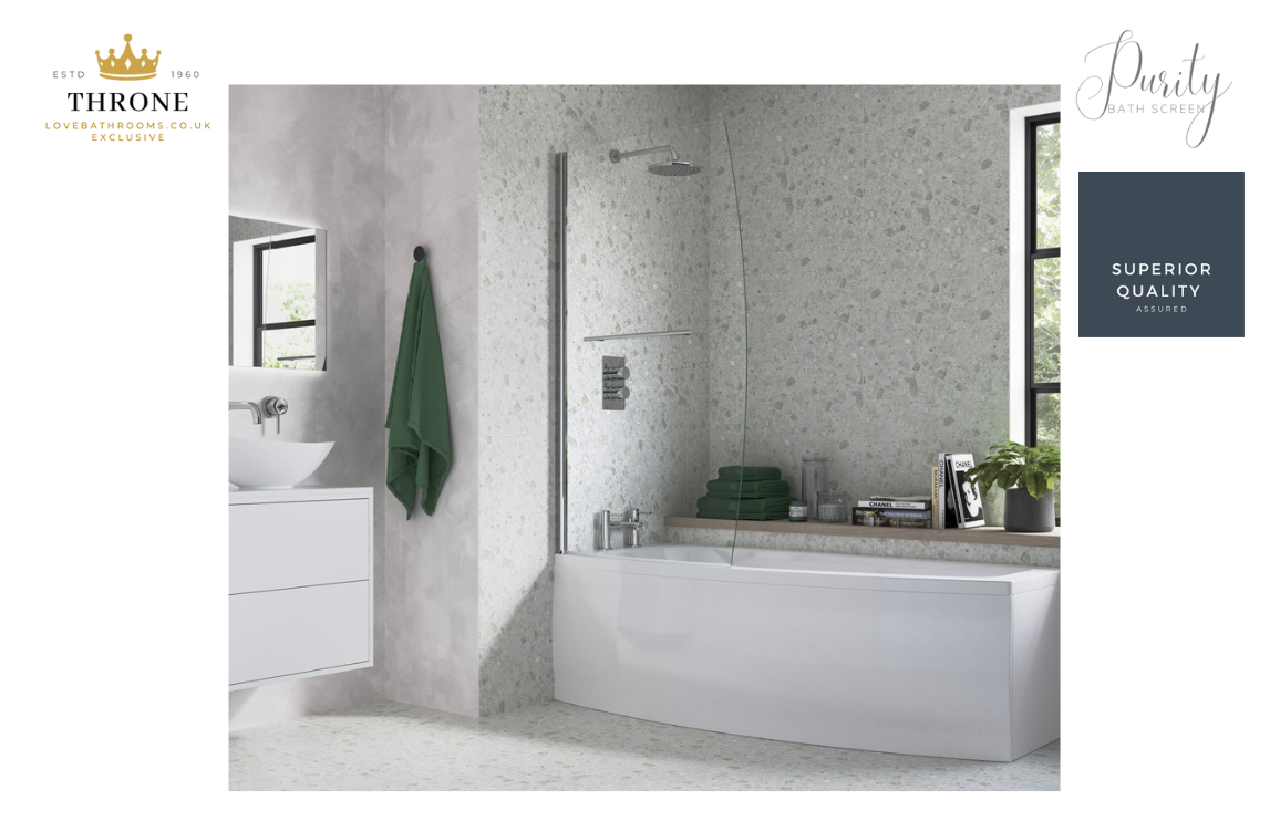 Throne - Purity - Space Saver Bath Screen — Love Bathrooms