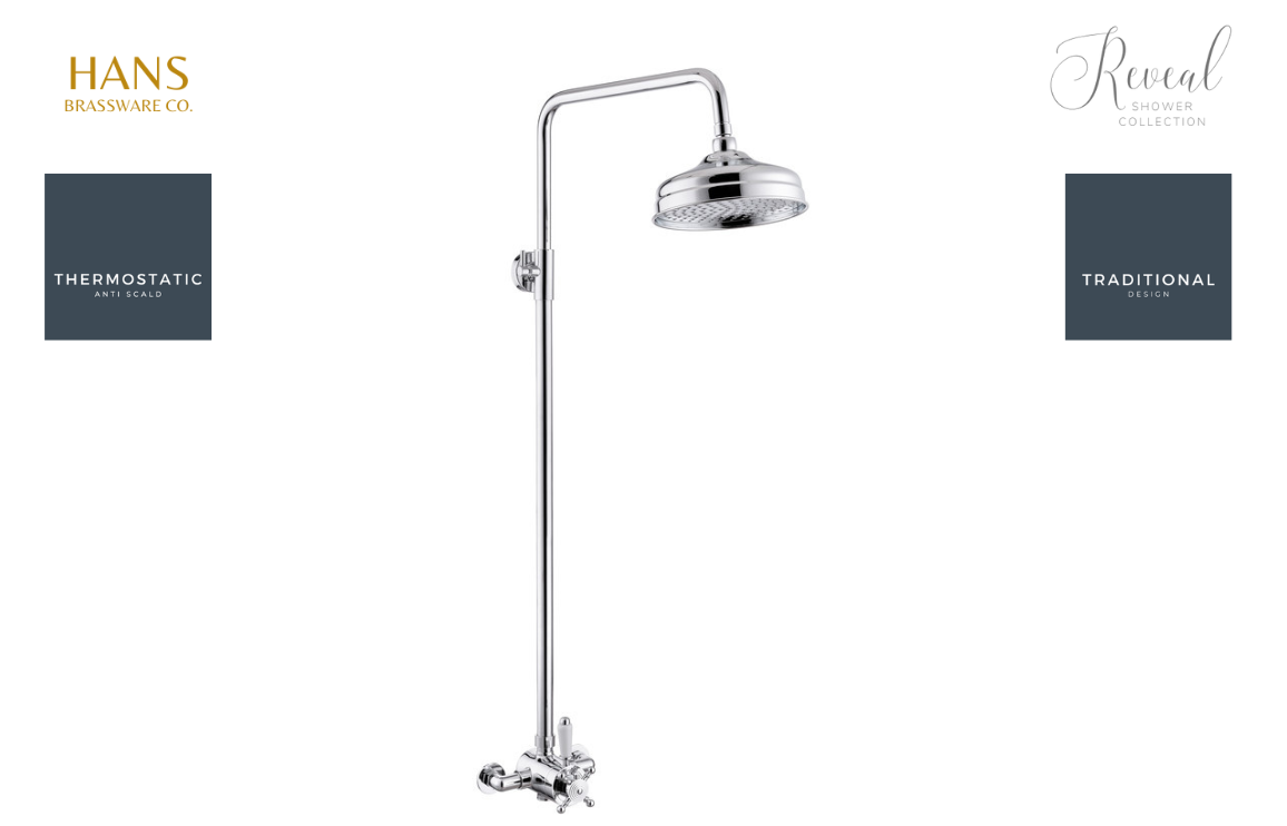 Hans Brassware Co. - Reveal Traditional Style - Shower Pack 2 - Concen ...