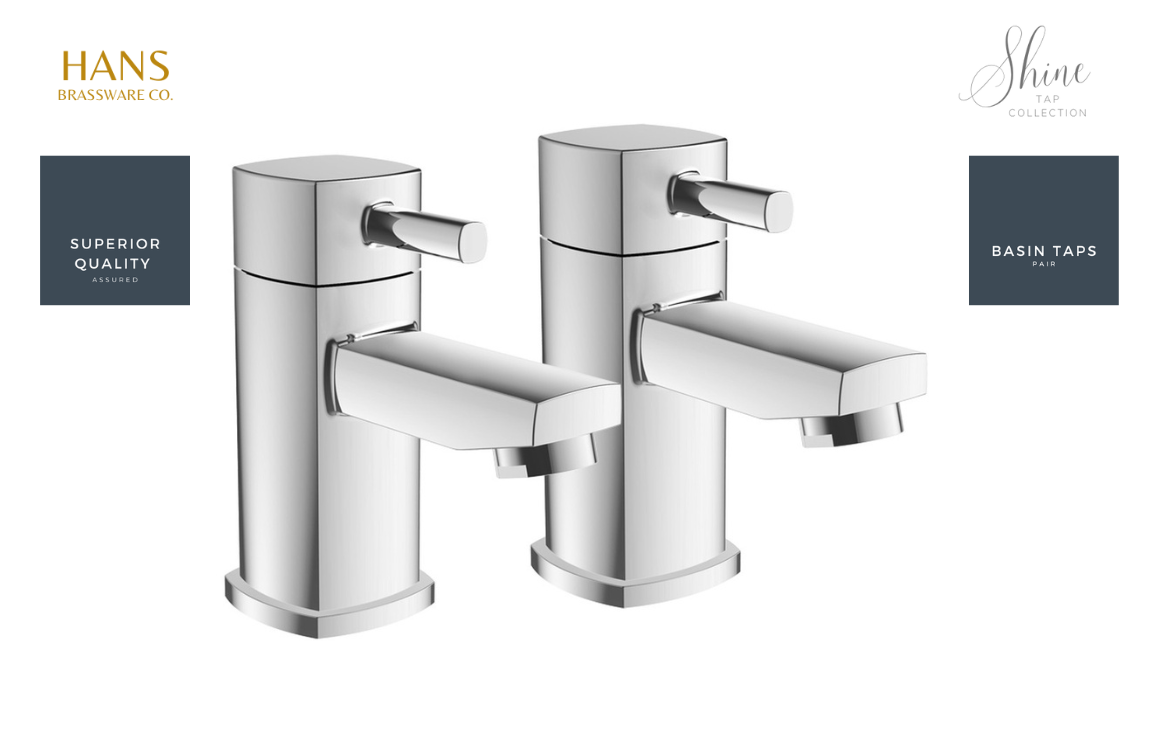 Hans Brassware Co. - Shine - Basin Taps - Chrome — Love Bathrooms